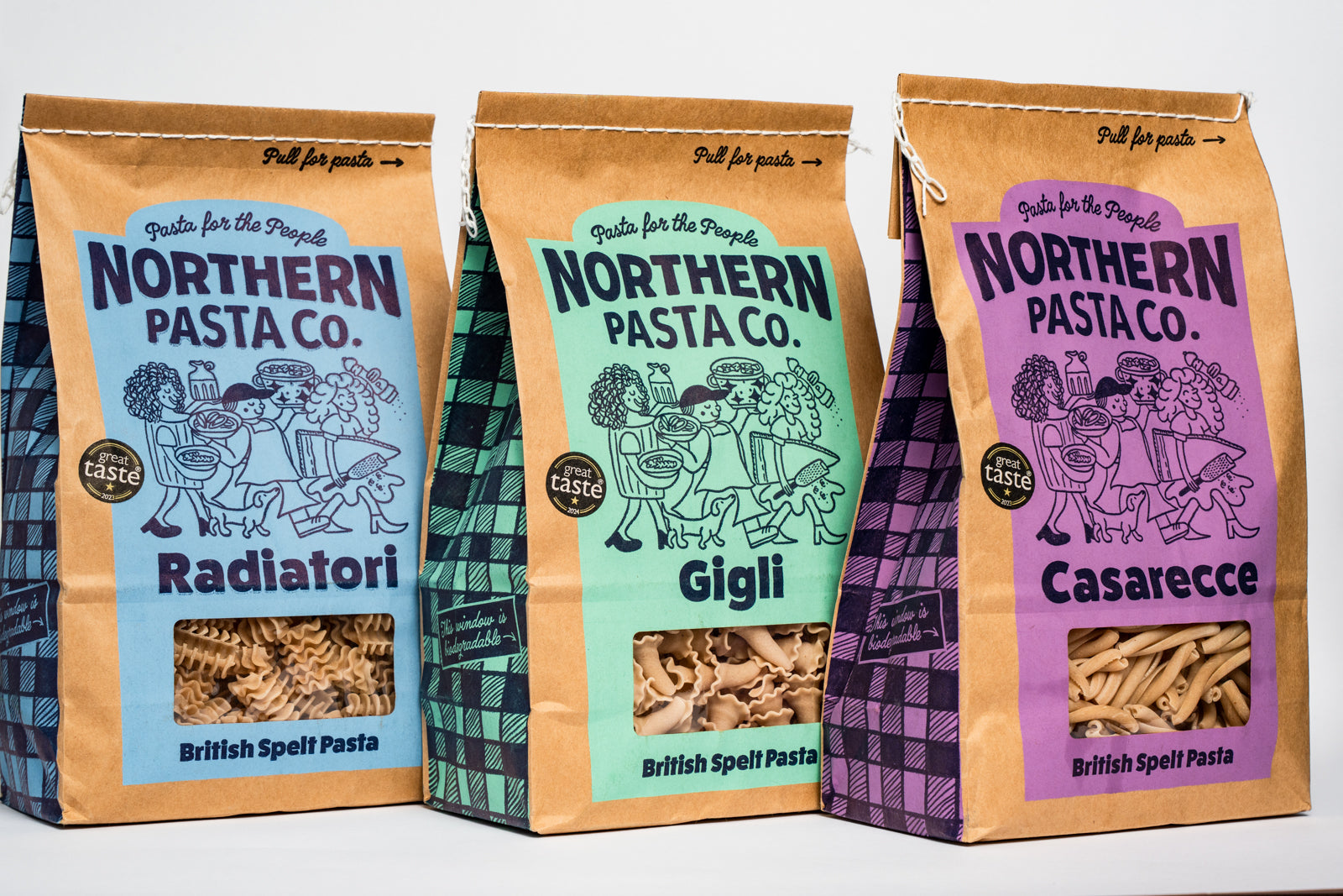 Northern Pasta Co - Box of 3 x 450g British Pasta Shapes | Farmfetch
